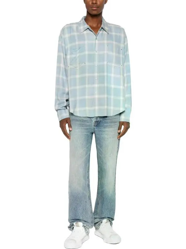COLE BUXTON Faded Straight-leg Jeans - Blue