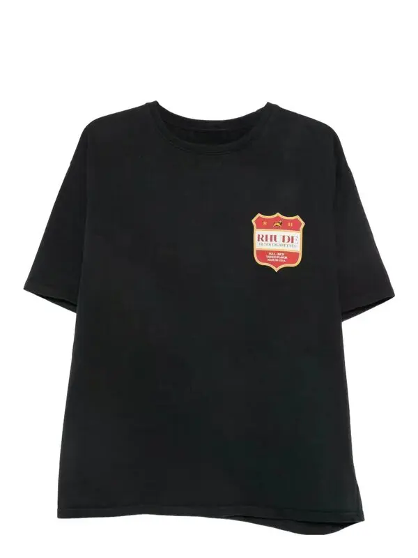 Rhude Logo-print Short-sleeve T-shirt - Black