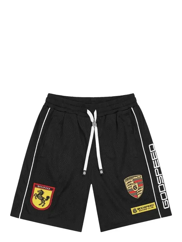 GODSPEED Logo Patch Mesh Shorts - Black