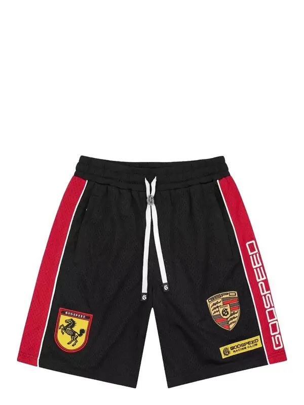GODSPEED Logo-patch Mesh Shorts - Black