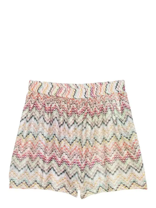 Missoni Zigzag-knit Elasticated Waist Shorts - Neutrals