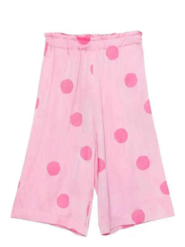 Avn Polka Dot Wide-leg Trousers - Pink