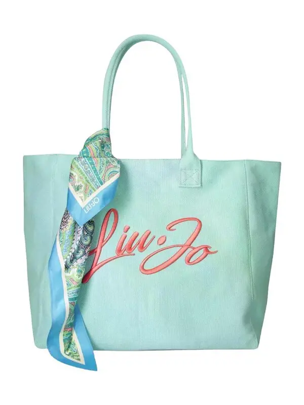 Liu Jo Logo Embroidered Tote Bag - Blue