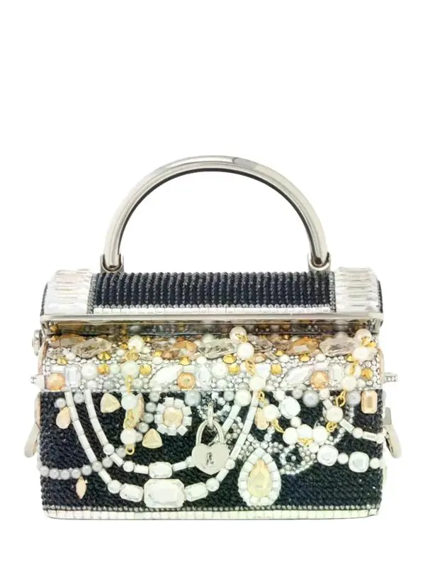 Judith Leiber Crystal Embellished Faux-pearl Tote Bag - Black