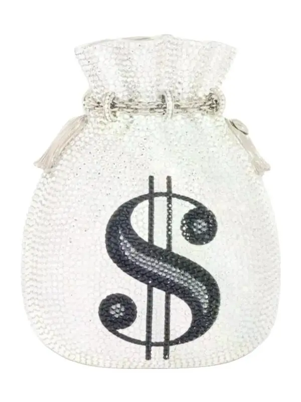 Judith Leiber Crystal Embellishment Clutch Bag - White