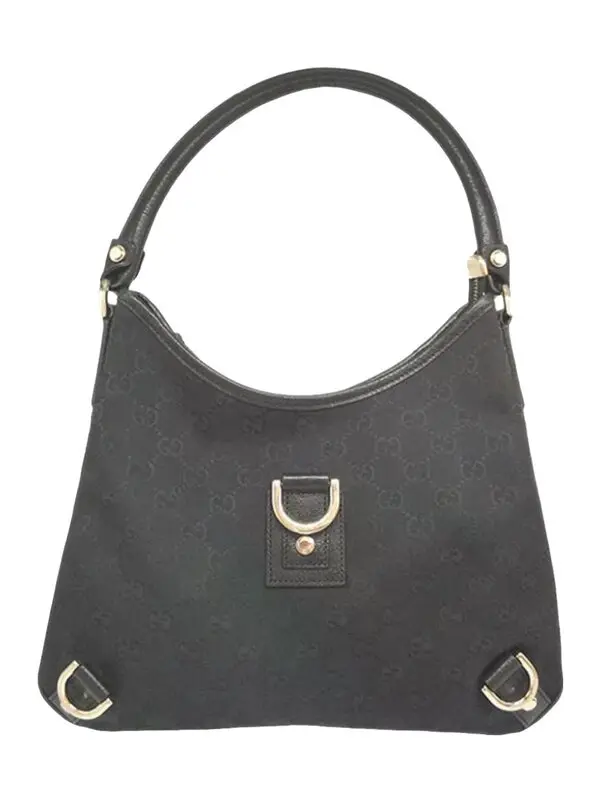 Gucci Gg Canvas Abbey D-ring Shoulder Bag - Black