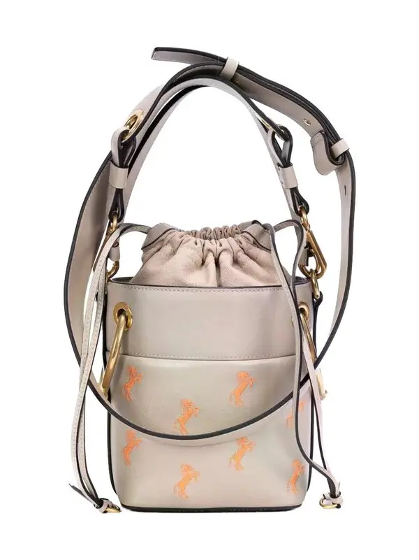 Chloé Roy Horse-print Bucket Bag - Neutrals
