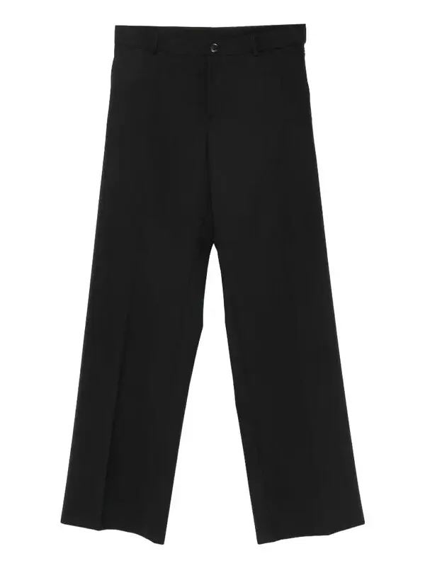 Marie Adam-Leenaerdt Pressed Crease Tailored Trousers - Black