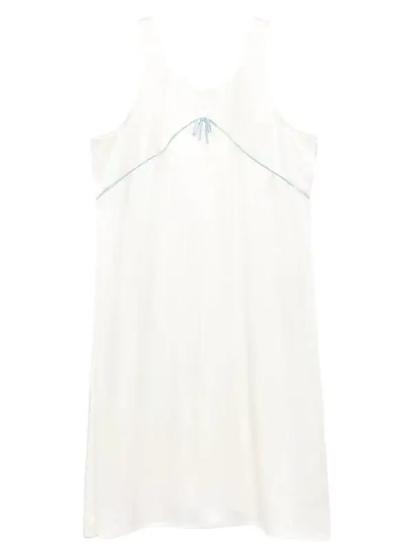 Marie Adam-Leenaerdt Sleeveless Bow Detail Maxi Dress - White