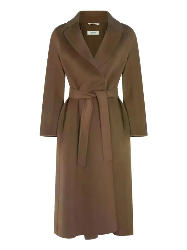 Max Mara Belted Wrap Coat - Brown