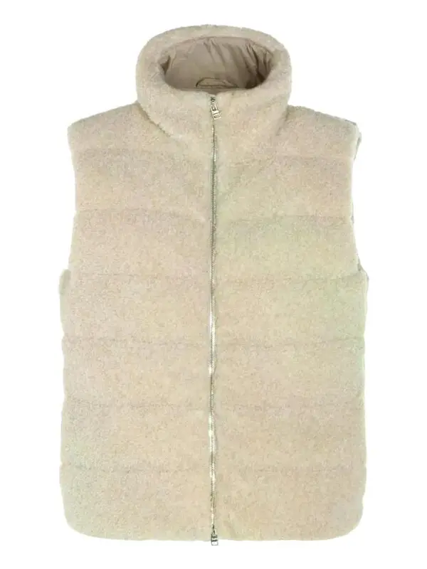 Herno Quilted Shearling-effect Gilet - Neutrals