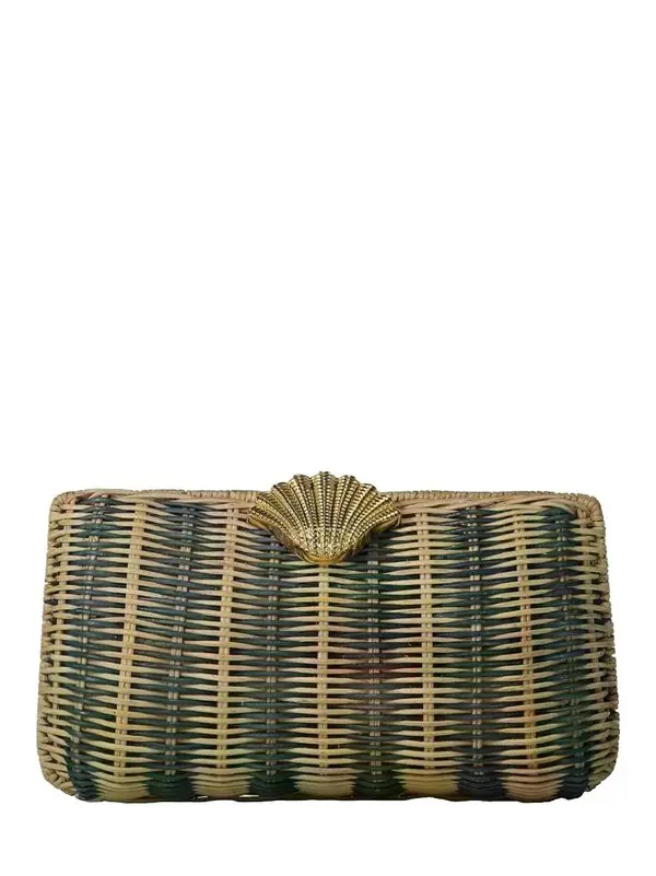 Poolside Classica Woven Clutch Bag - Neutrals