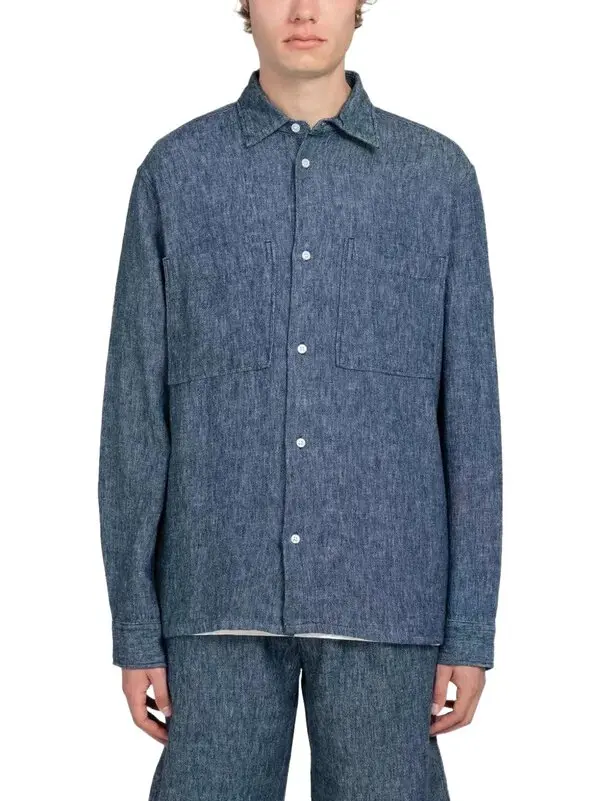 MINIMUM Titan Patch-pocket Shirt - Blue