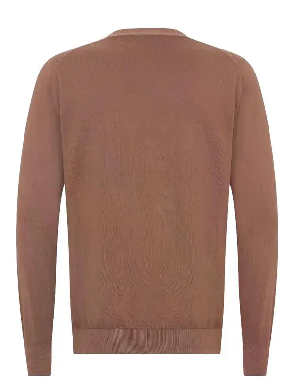 Fedeli V-neck Cardigan - Brown