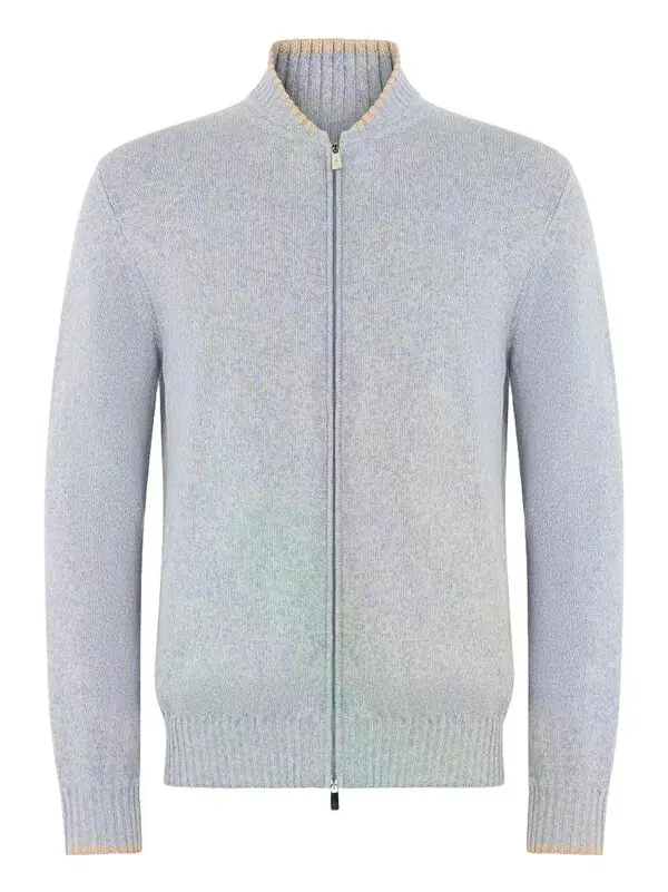 Fedeli Zip-up Cardigan - Grey
