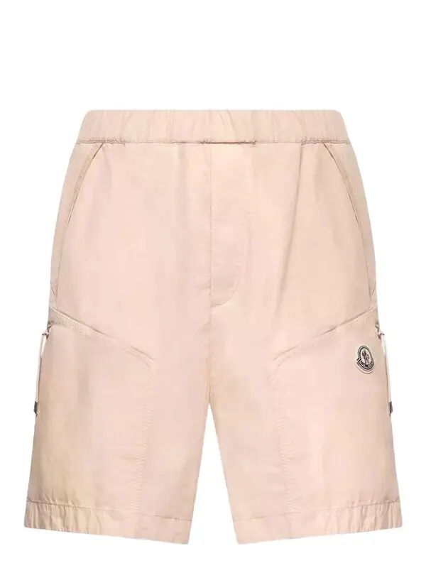 Moncler Logo Patch Cargo Shorts - Pink
