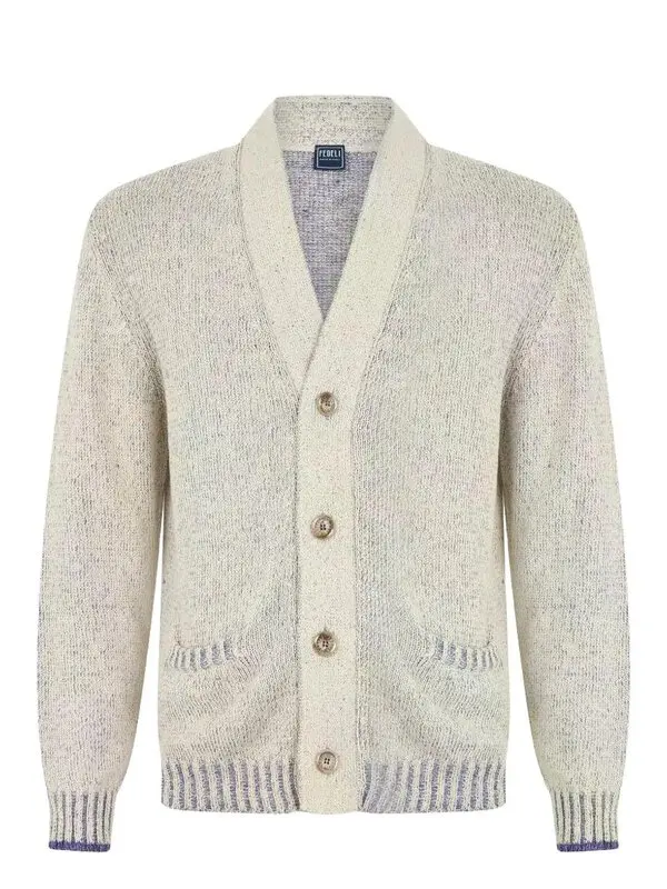 Fedeli V-neck Cardigan - Neutrals