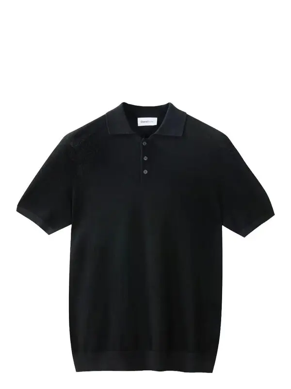DIANA STUDIO Short-sleeve Knit Polo Shirt - Black