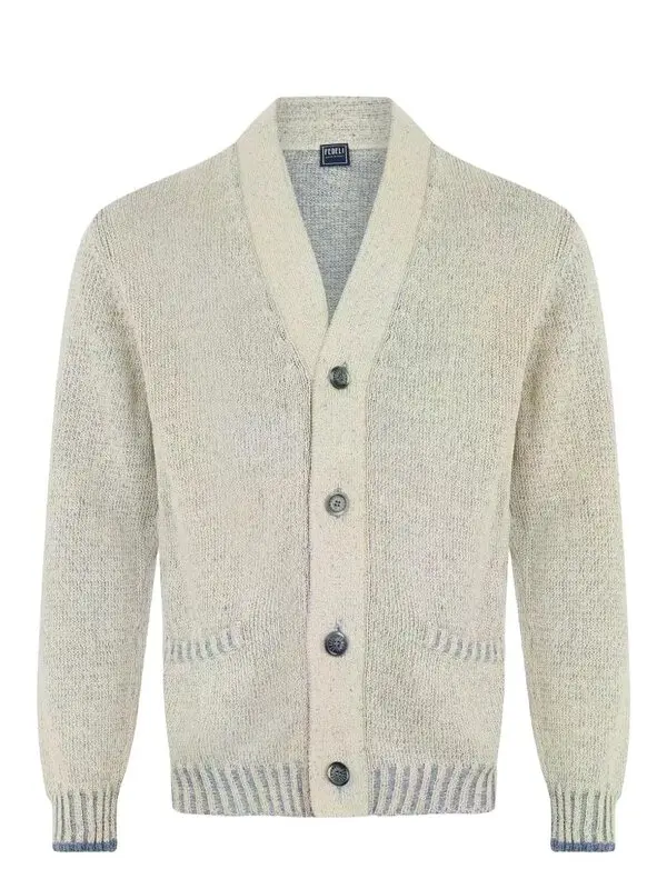Fedeli Knitted Long-sleeve Cardigan - Neutrals