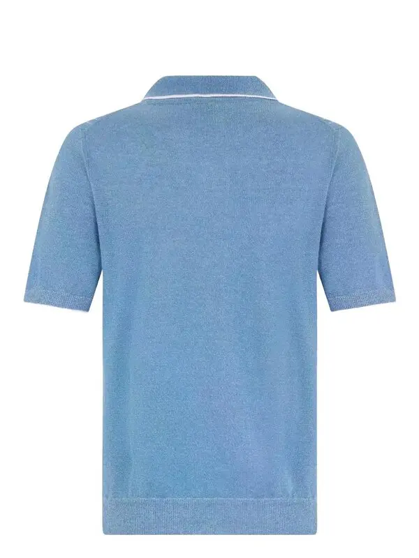 Fedeli Ribbed-knit T-shirt - Blue
