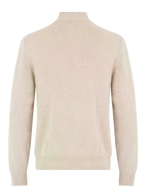 Fedeli Zip-up Long-sleeve Cardigan - Neutrals