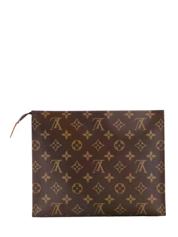 LOUIS VUITTON Monogram Canvas Trio Toiletry Set Pouch - Brown
