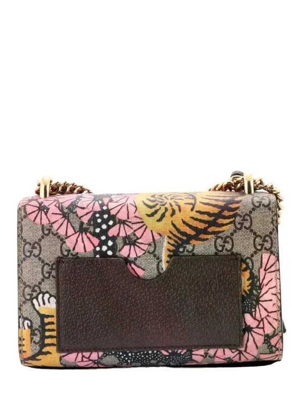 Gucci Padlock Bengal Print Gg Coated Canvas Shoulder Bag - Brown