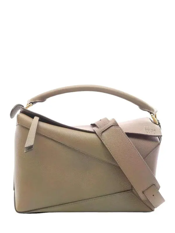 Loewe Medium Puzzle Edge Leather Tote Bag - Grey