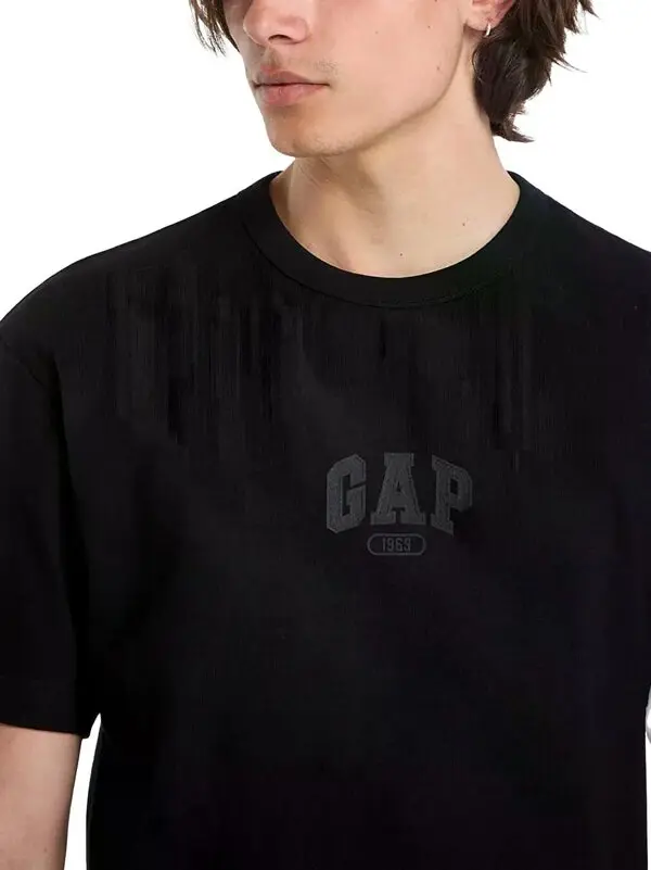 Gap Logo-print Crew-neck T-shirt - Black