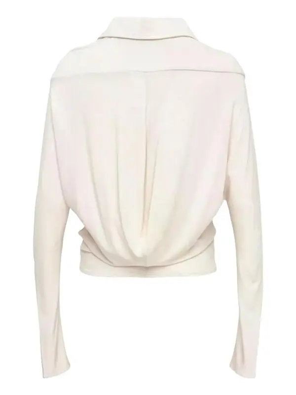 Alexander Wang Cowl Neck Draped Top - Neutrals