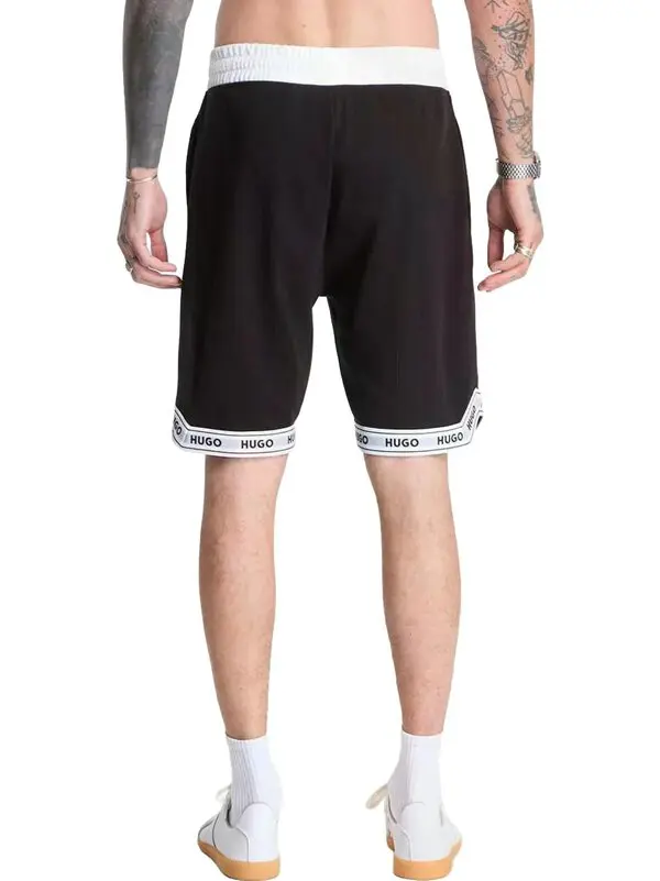 Hugo Logo-trim Drawstring Shorts - Black