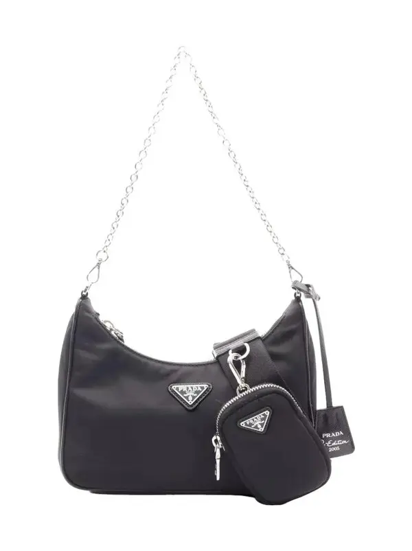 Prada 2005 Re-edition Chain Shoulder Bag - Black