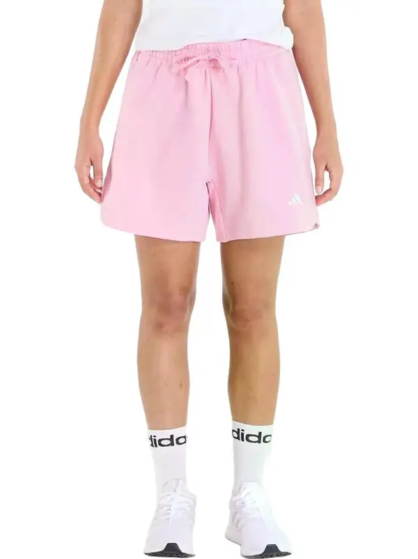 Adidas Logo Print Drawstring Shorts - Pink