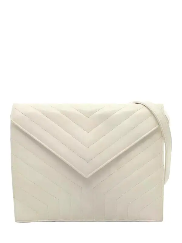 Saint Laurent Chevron-quilted Shoulder Bag - Neutrals