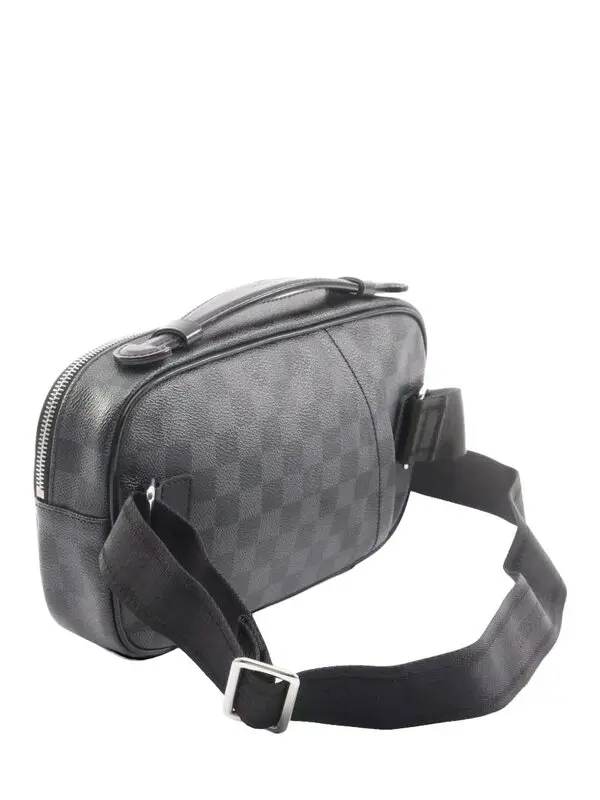 LOUIS VUITTON 2014 Ambler Damier Graphite Belt Bag - Black