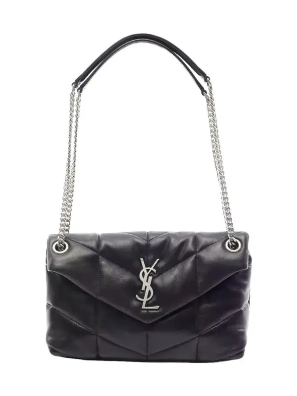 Saint Laurent Loulou Puffer Shoulder Bag - Black