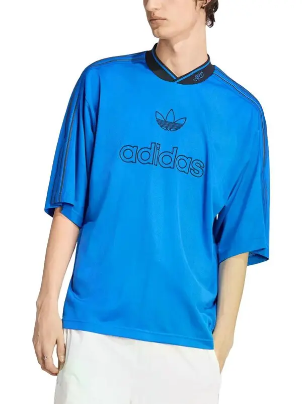 Adidas Logo Print Oversized T-shirt - Blue
