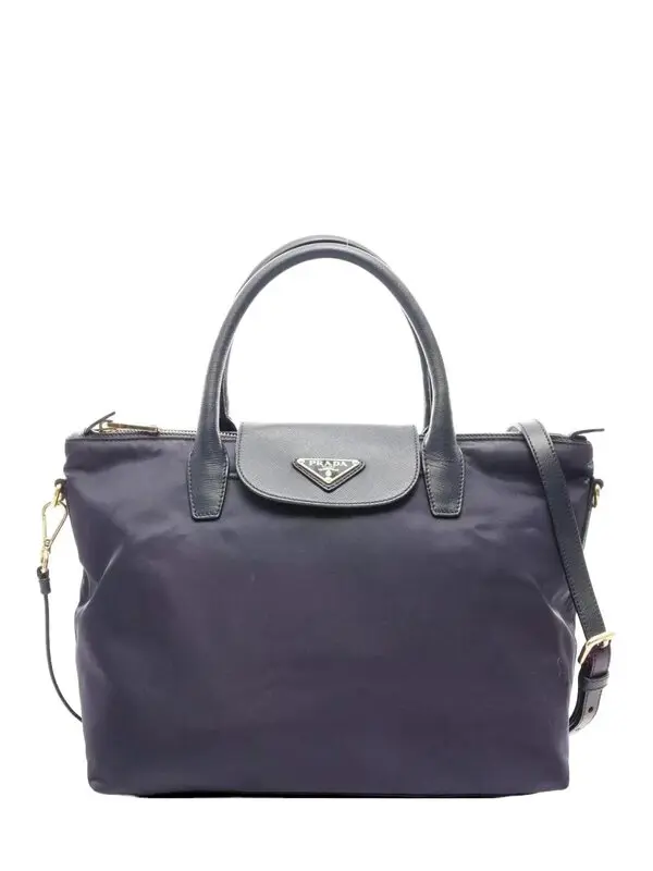 Prada Tessuto Saffiano Handbag - Blue