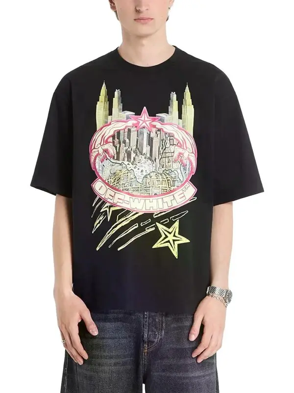 Off-White Big Frame World Skate Graphic-print T-shirt - Black