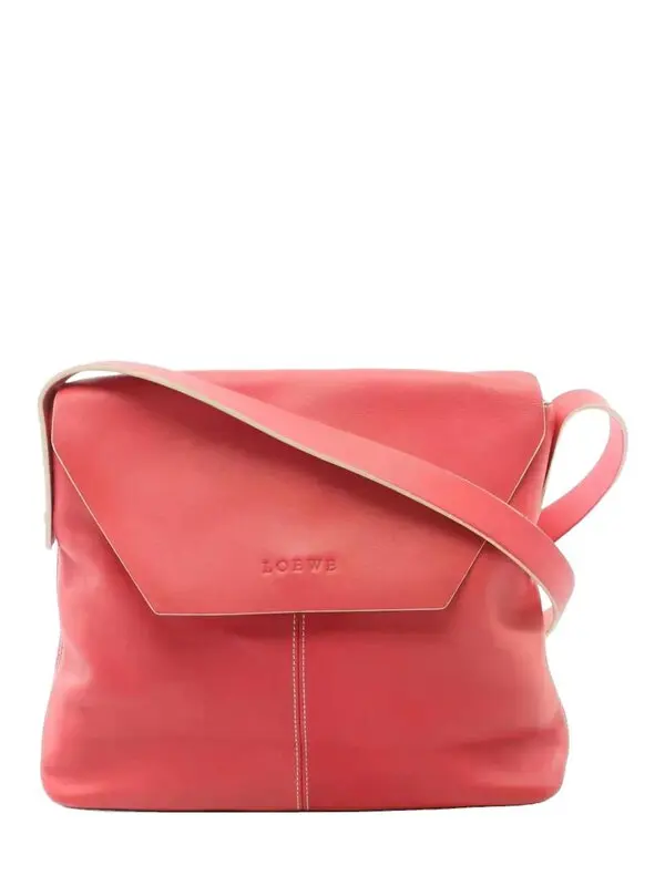 Loewe 2000s Leather Shoulder Bag - Red