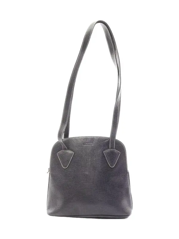 Loewe Textured Leather Crossbody Bag - Black