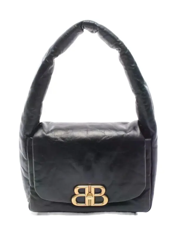 Balenciaga Monaco Leather Sling Bag - Black