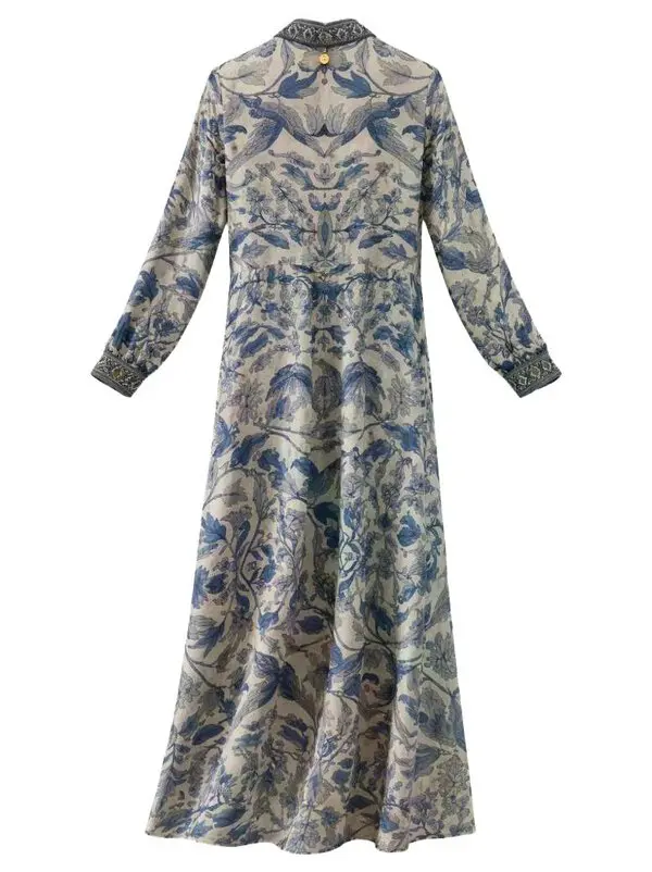 PAHIESA FORMENTERA Floral Print Maxi Dress - Neutrals