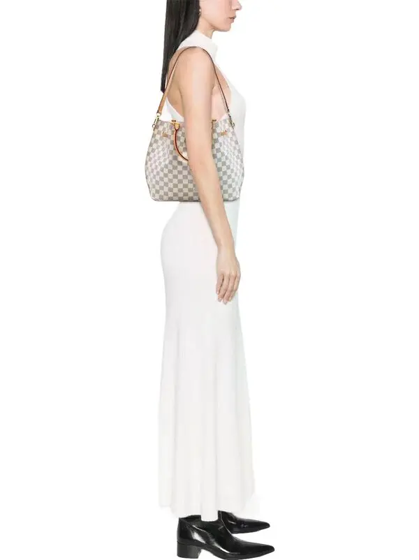 LOUIS VUITTON Damier Azur Girolata Bucket Bag - White