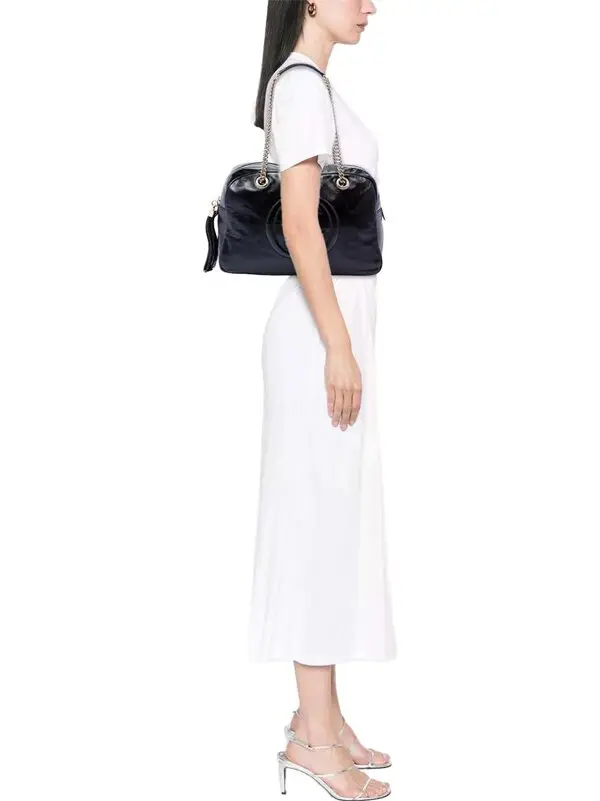 Gucci Patent Soho Chain Shoulder Bag - Black