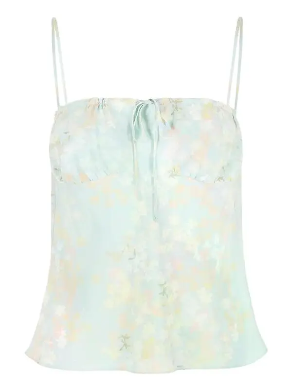 Bernadette Riri Floral Print Camisole Blouse - Green