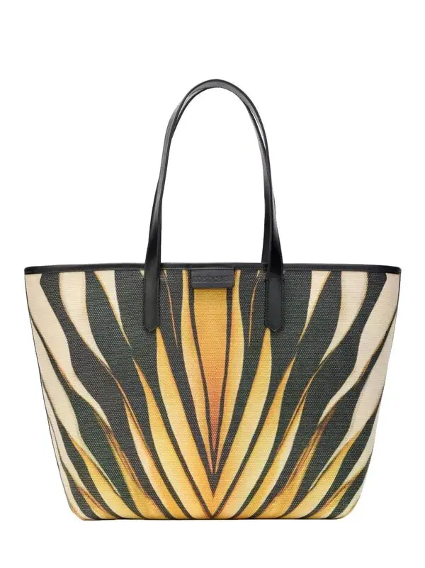 Roberto Cavalli Tiger-print Logo Tote Bag - Yellow