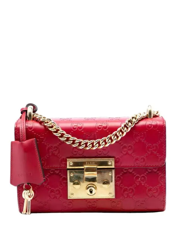 Gucci Small Padlock Crossbody Bag - Red