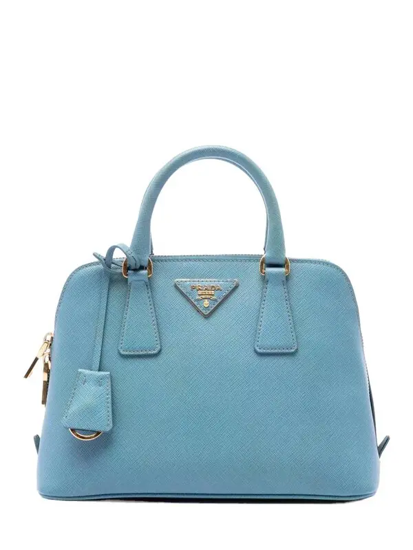 Prada Saffiano Lux Promenade Satchel - Blue