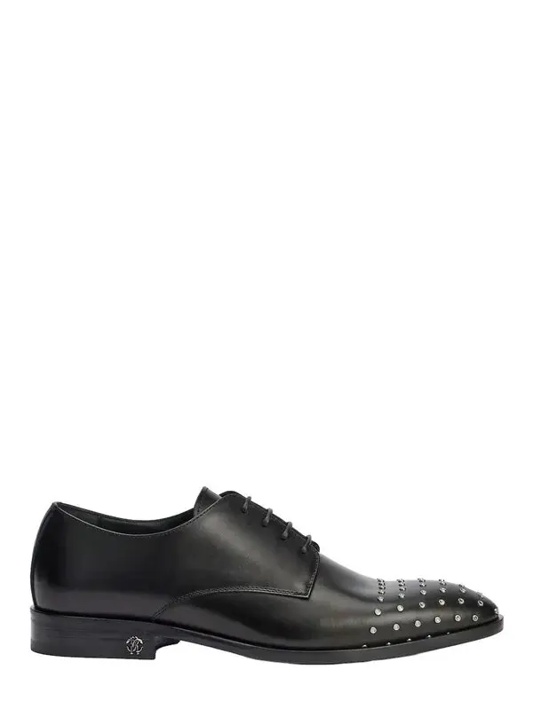 Roberto Cavalli Stud-embellished Derby Shoes - Black
